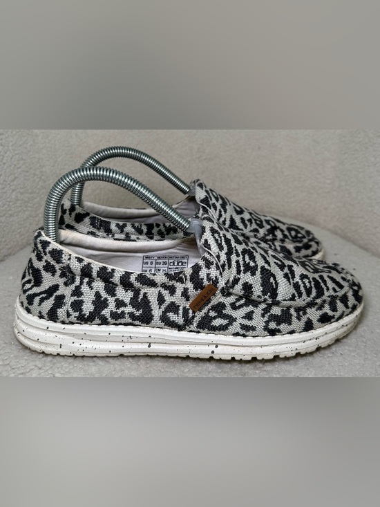 Hey Dude | Shoes | Hey Dude Misty Cheetah Grey Black Slip On Loafers ...